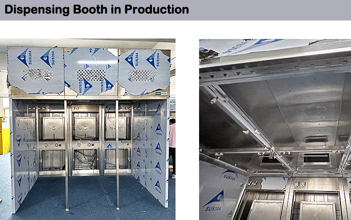 Reverse Laminar Air Flow Dispensing Booth Weighing Room in Laboratory