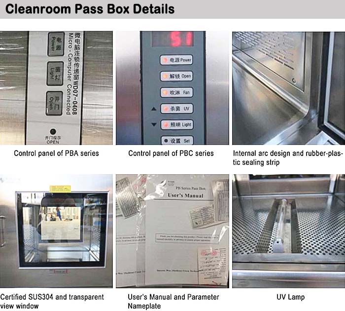 Pharmaceutical Cleanroom Interlock Dynamic Pass Box Air Shower ...