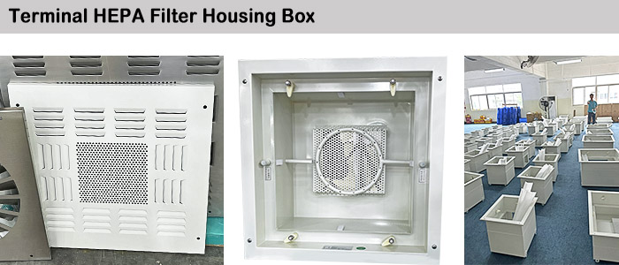 Terminal hepa filter housing box