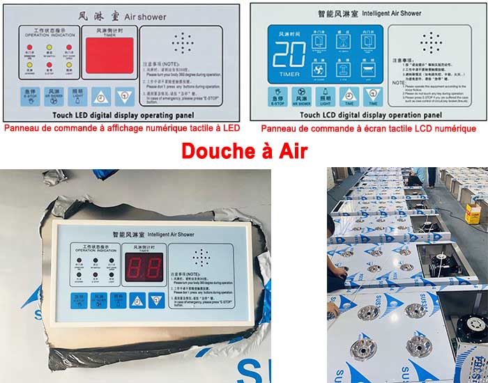 Cabine de douche à air de décontamination en acier inoxydable pour ...